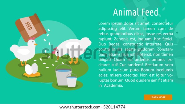 Animal Feed Conceptual Banner Stock Vector (Royalty Free) 520114774