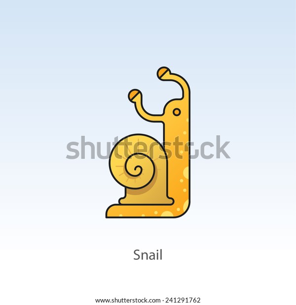 Animal Flashcard Collection Snail Stock Vector (Royalty Free) 241291762 ...