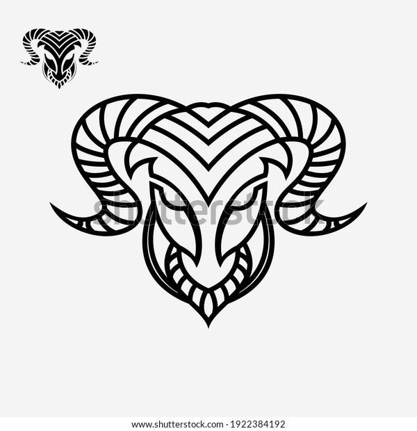 Animal Goat Demon Concept Design Vector Stock Vector (Royalty Free ...