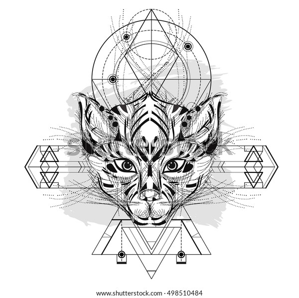 Animal Head Triangular Icon Geometric Trendy Stock Vector (Royalty Free ...