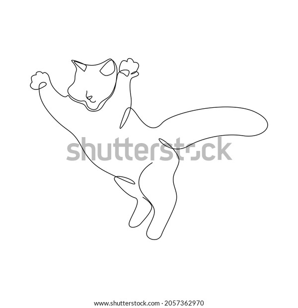 Animal Line Art Elegant Simple Minimalist Stock Vector (Royalty Free ...