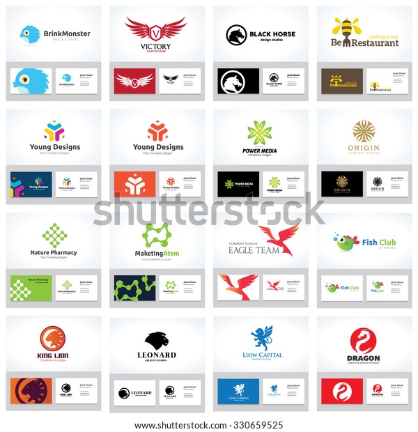 Animal Logo Collection Logo Set Eagle Stock Vector (Royalty Free ...