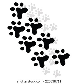 Animal Path Paw Print Vector Illustration Stock Vector (Royalty Free ...