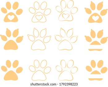Animal Paw Pattern Vector Illustration Stock Vector (Royalty Free ...
