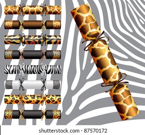 Animal Print Crackers Vector Format Top Stock Vector (Royalty Free ...