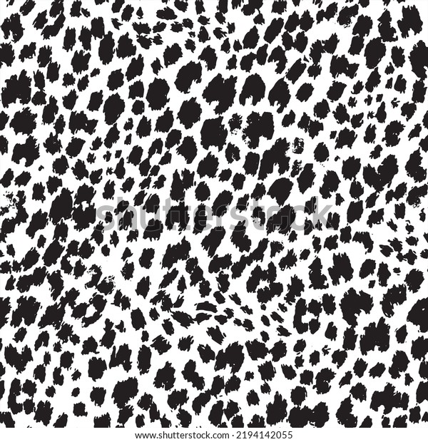 Animal Print Seamless Pattern Black Realistic Stock Vector (Royalty ...