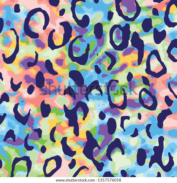 Animal Print Texture Background Stock Vector (Royalty Free) 1357576058 ...