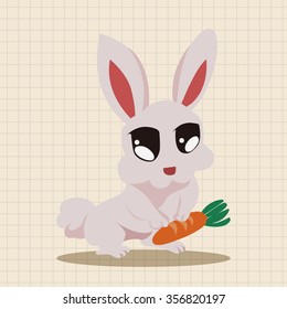 Animal Rabbit Cartoon Theme Element Stock Vector (Royalty Free ...