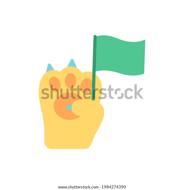 Animal Rights Activism Vector Flat Color Stock Vector (Royalty Free ...