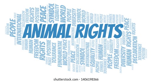 Animal Rights Word Cloud Wordcloud Made Stock Vector (Royalty Free ...