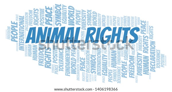 Animal Rights Word Cloud Wordcloud Made Stock Vector (Royalty Free ...