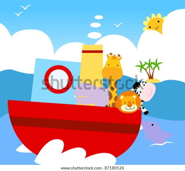 Animal Ship Stock Vector (Royalty Free) 87180526 | Shutterstock