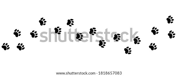 Animal Steps Trail Pets Foot Prints Stock Vector (Royalty Free ...