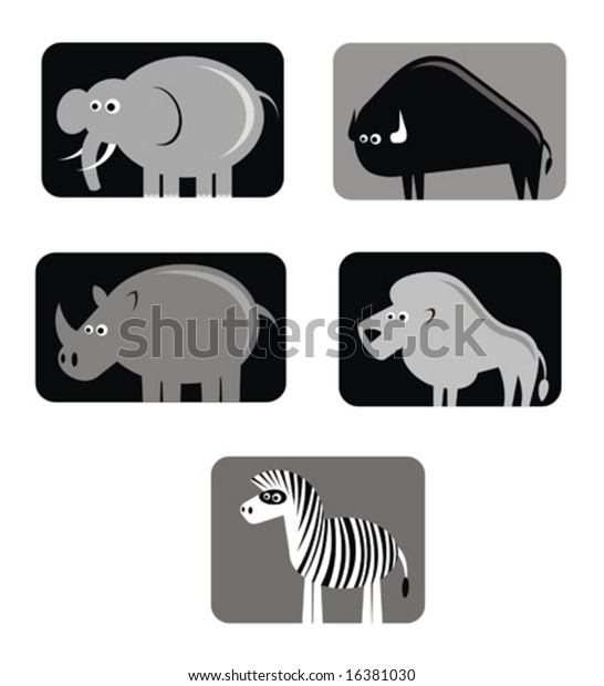 Símbolos animales. Ilustración vectorial.: vector de stock (libre de ...