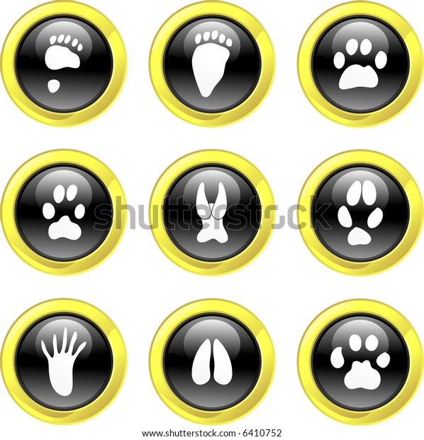 Animal Track Icons Stock Vector (Royalty Free) 6410752