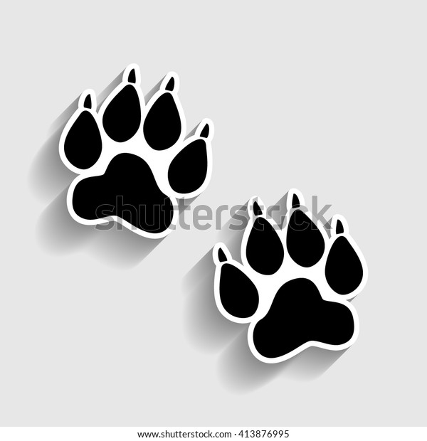 Animal Tracks Sign Stock Vector (Royalty Free) 413876995 | Shutterstock