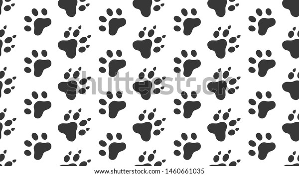 Animal Tracks Vector Seamless Pattern Flat Stock Vector (Royalty Free ...
