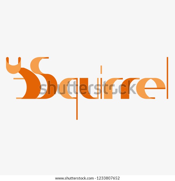 Animal Typography Animal Calligraphy Animal Logo 库存矢量图（免版税）1233807652 ...