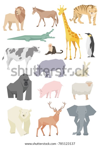 Animal Vector Illustrations Stock Vector (Royalty Free) 785123137 ...