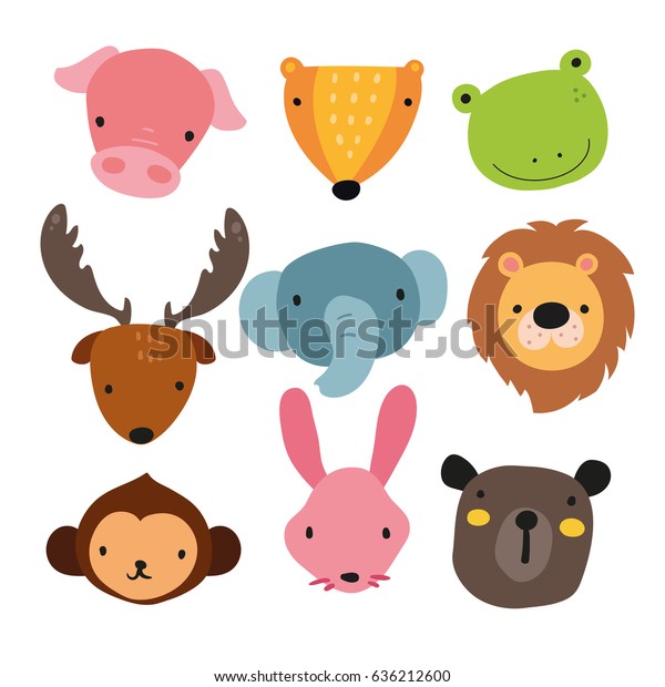 Animals Character Design Stock Vector (Royalty Free) 636212600 ...