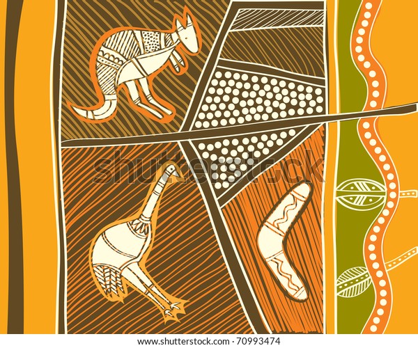 Animals Drawings Aboriginal Australian Style: Vector có sẵn (miễn phí ...