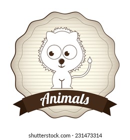 Animals Graphic Design Vector Illustration Stock Vector (Royalty Free ...