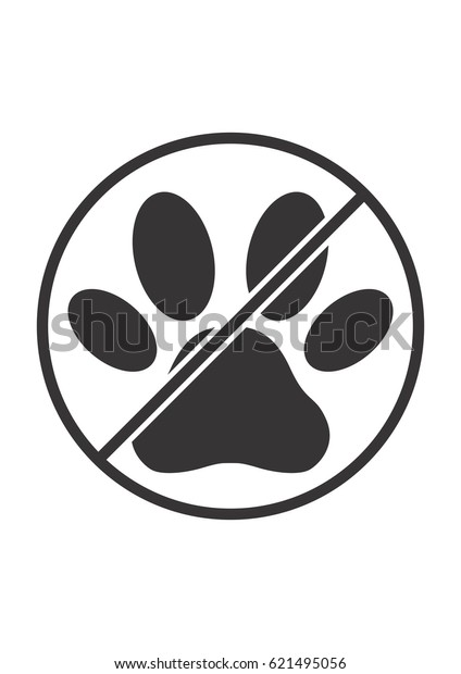 Animals Not Allowed Pet Prohibition Vector Stock Vector (Royalty Free ...