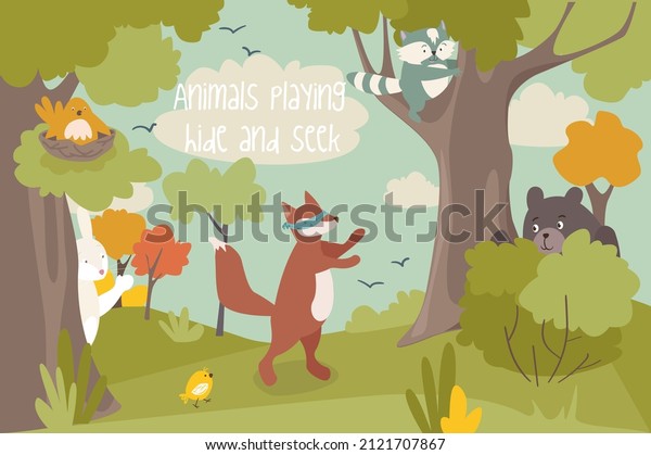 790件の「Cartoon animals hide trees」の画像、写真素材、ベクター画像 | Shutterstock