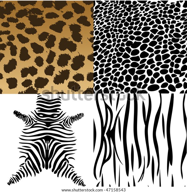 Animals Skin Vector Illustration Stock Vector (Royalty Free) 47158543