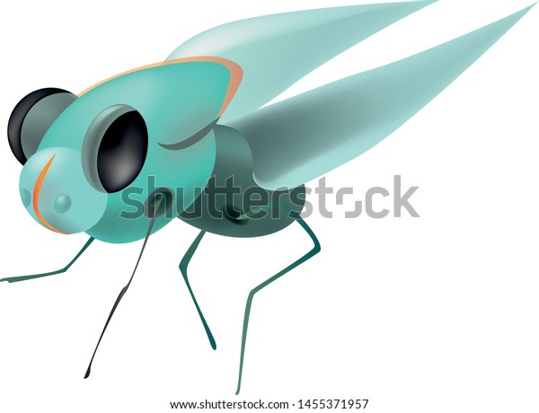 Animated Cartoon Insect Fly Colors Stock Vector (Royalty Free ...