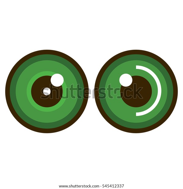 Animated Eyes Pupils Vector Illustration Isolated: vector de stock ...