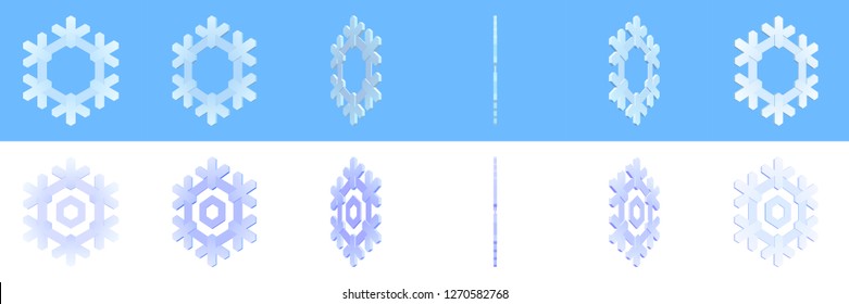 Animated Flakes Snow Sprite Sheet Rotating Stock Vector (Royalty Free ...