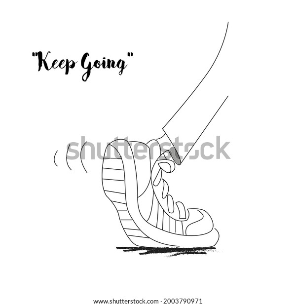 Animated Picture Feet Stepping Forward Which Stock Vector (Royalty Free ...