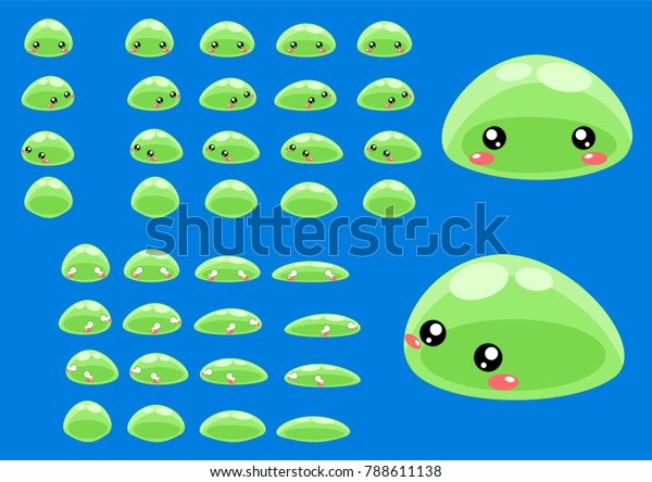 Animated Slime Creature Creating Fantasy Adventure Stock Vector ...