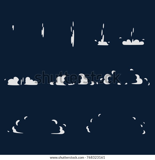 Animation Explosion Animation Smoke Sprite Games Stock Vector (Royalty ...