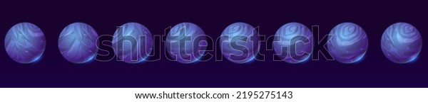 Animation Set Alien Planet Rotation Abstract Stock Vector (Royalty Free ...