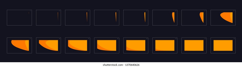 Animation Transitions Effect Sprite Sheet Transitions: vector de stock ...