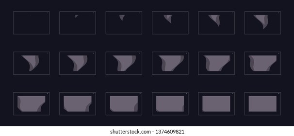 Animation Transitions Effect Sprite Sheet Transitions 스톡 벡터(로열티 프리 ...