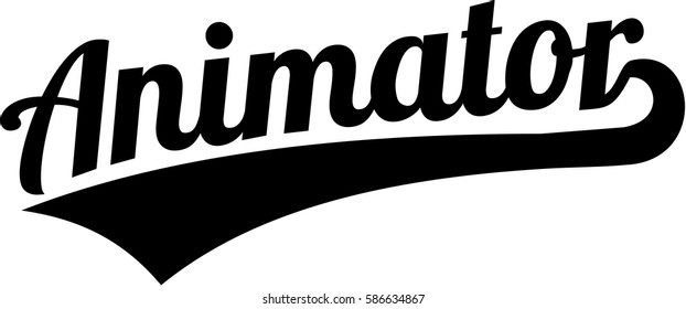 Animator Word Retro Style 스톡 벡터(로열티 프리) 586634867 | Shutterstock