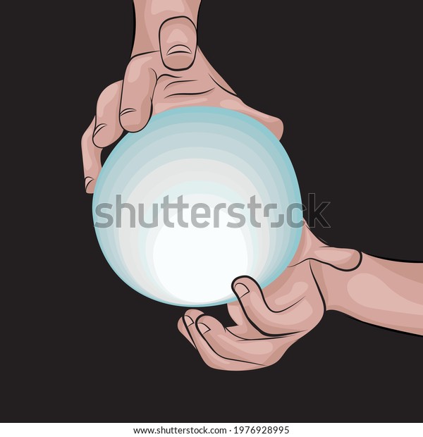 Anime Hands Power Ball Fighting Stance Stock Vector (Royalty Free ...