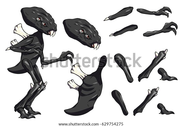 Anime Super Hero Enemy Monster Vector: เวกเตอร์สต็อก (ปลอดค่าลิขสิทธิ์ ...