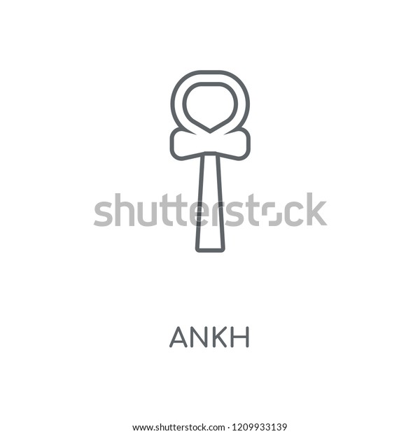 Ankh Linear Icon Ankh Concept Stroke Stock Vector (Royalty Free ...