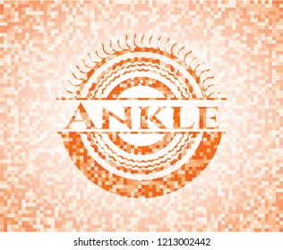 Ankle Orange Mosaic Emblem Background Stock Vector (Royalty Free ...