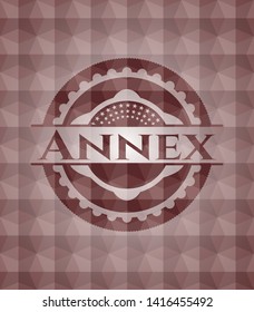 Annex Red Emblem Geometric Pattern Background Stock Vector (Royalty ...