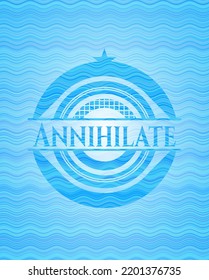 Annihilate Light Blue Water Wave Emblem Stock Vector (Royalty Free ...