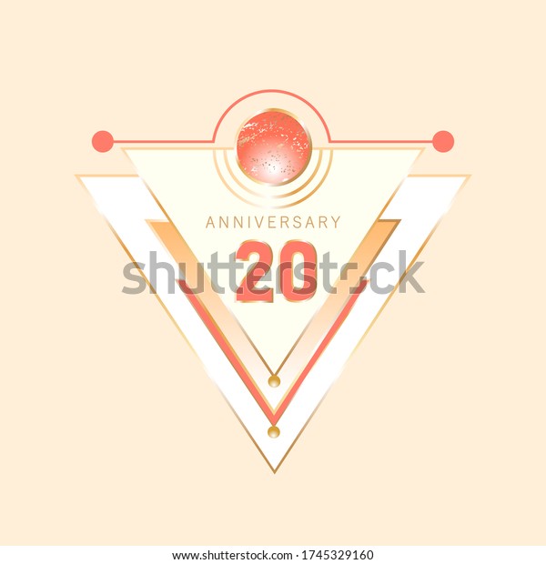 Anniversary 20 Years Vector Design Template Stock Vector (Royalty Free ...