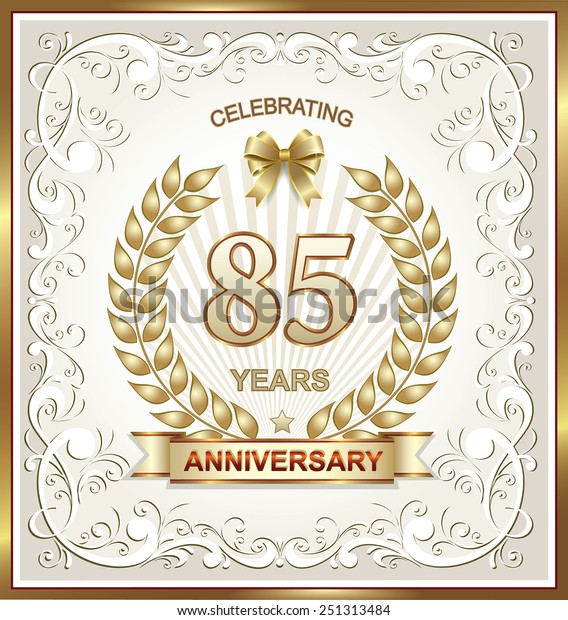 Anniversary Card 85 Years Stock Vector (Royalty Free) 251313484