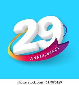 Anniversary Emblems 29 Anniversary Template Design Stock Vector ...
