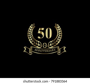 Anniversary Golden Symbol Vector Stock Vector (Royalty Free) 791883364 ...