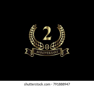 Anniversary Golden Symbol Vector Stock Vector (Royalty Free) 791888947 ...